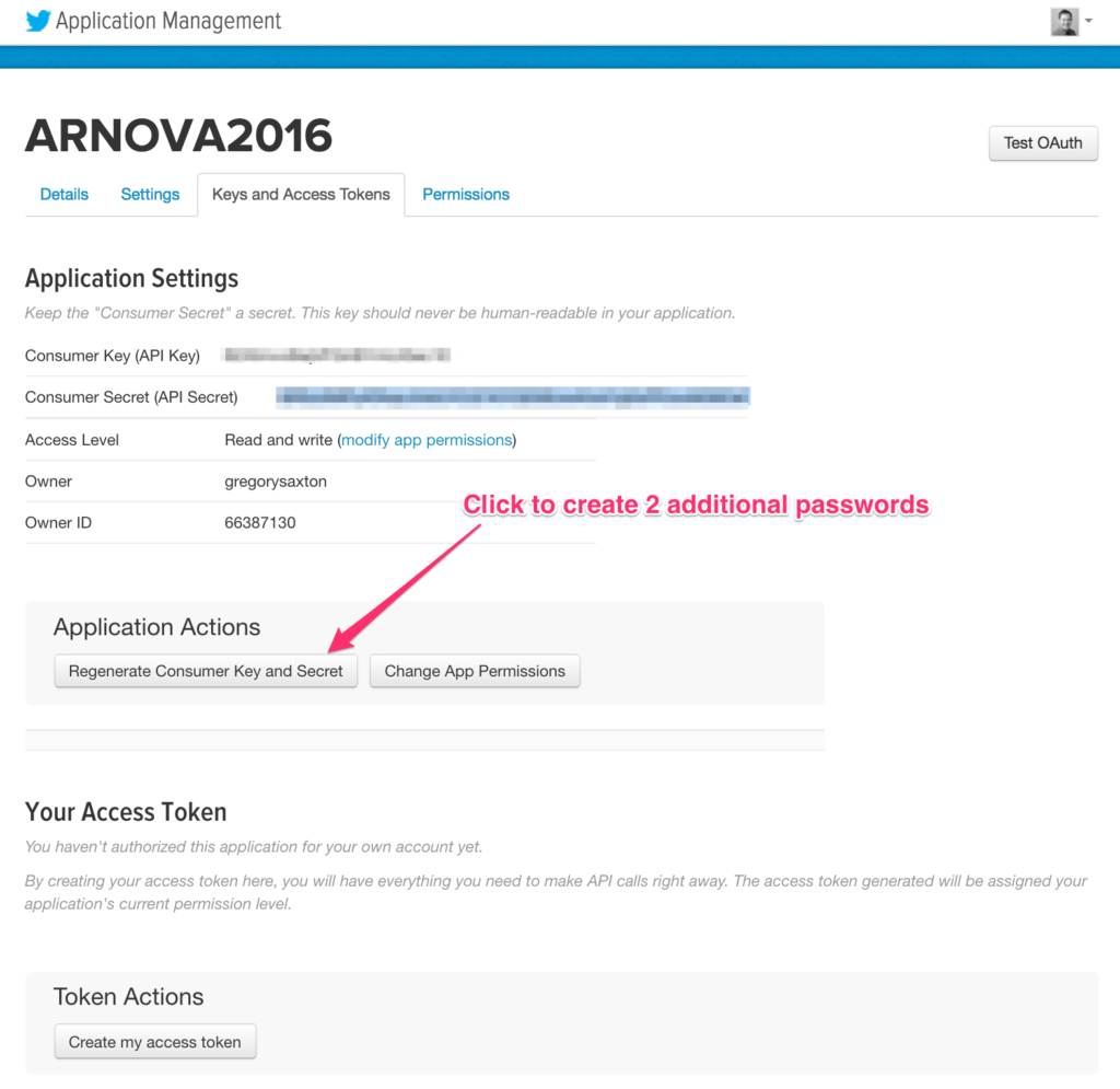 Setting up Access to the Twitter API